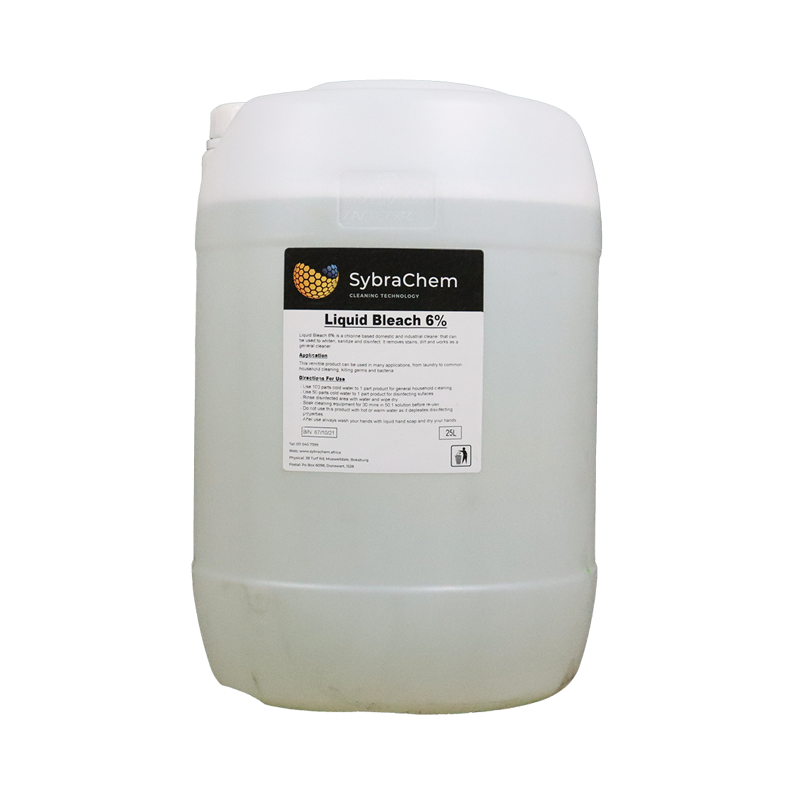 Liquid Bleach 6% - 25L Pail – SybraChem